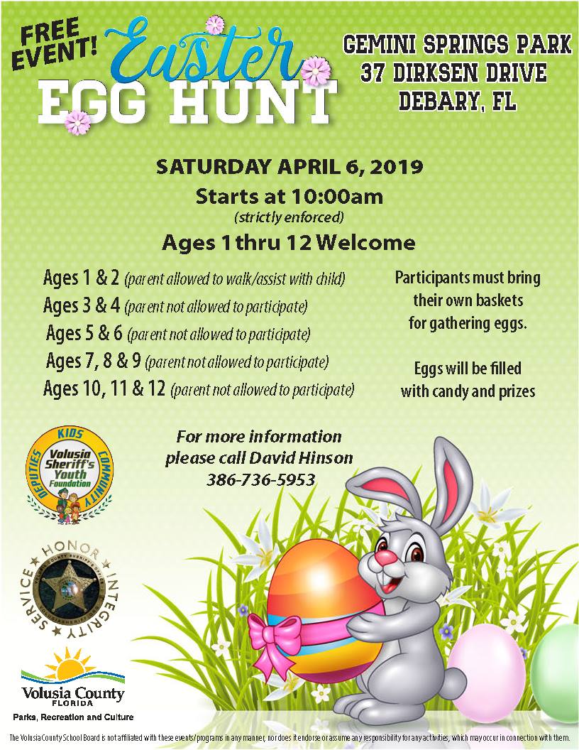 DeBary Easter Event poster 2019 – East Coast Current